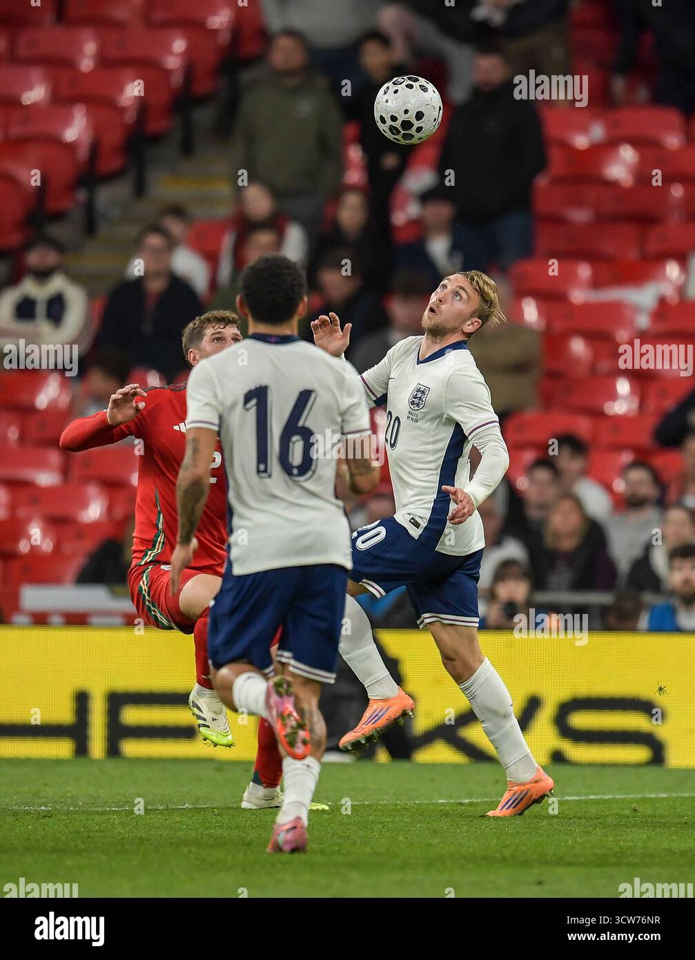 Jarrad Bowen of England in action during the International Friendly ...