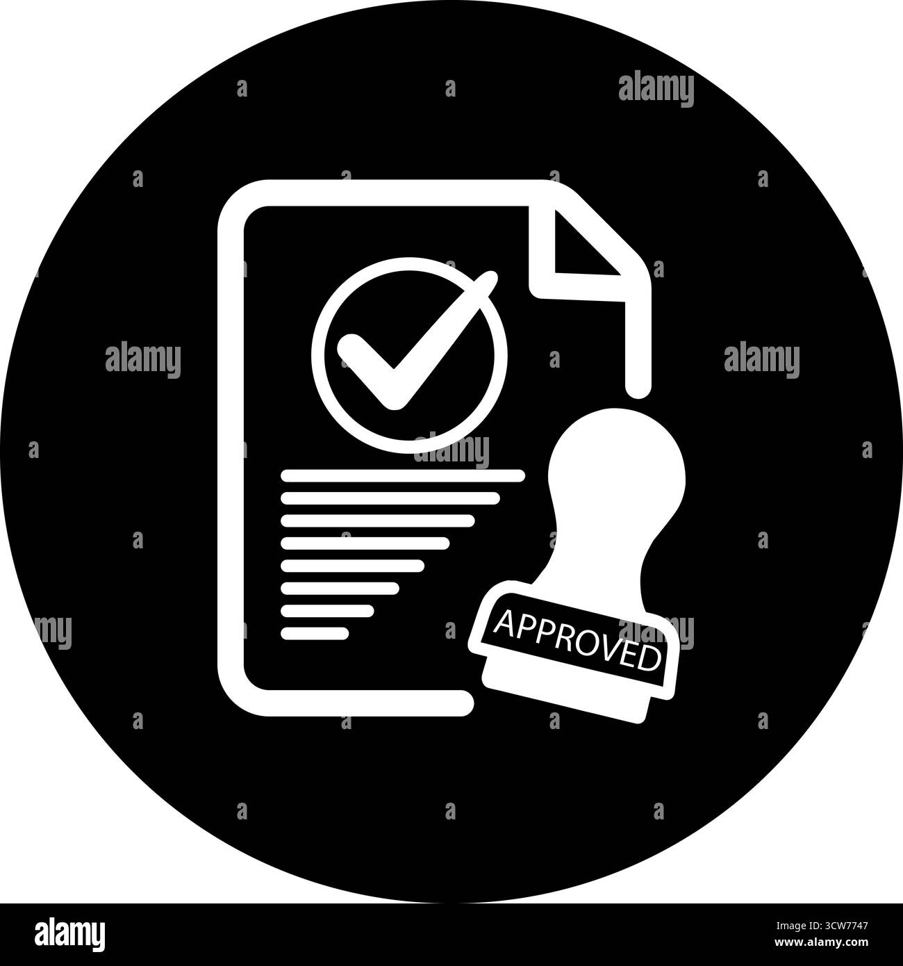 Approved document file stamp hi-res stock photography and images - Alamy