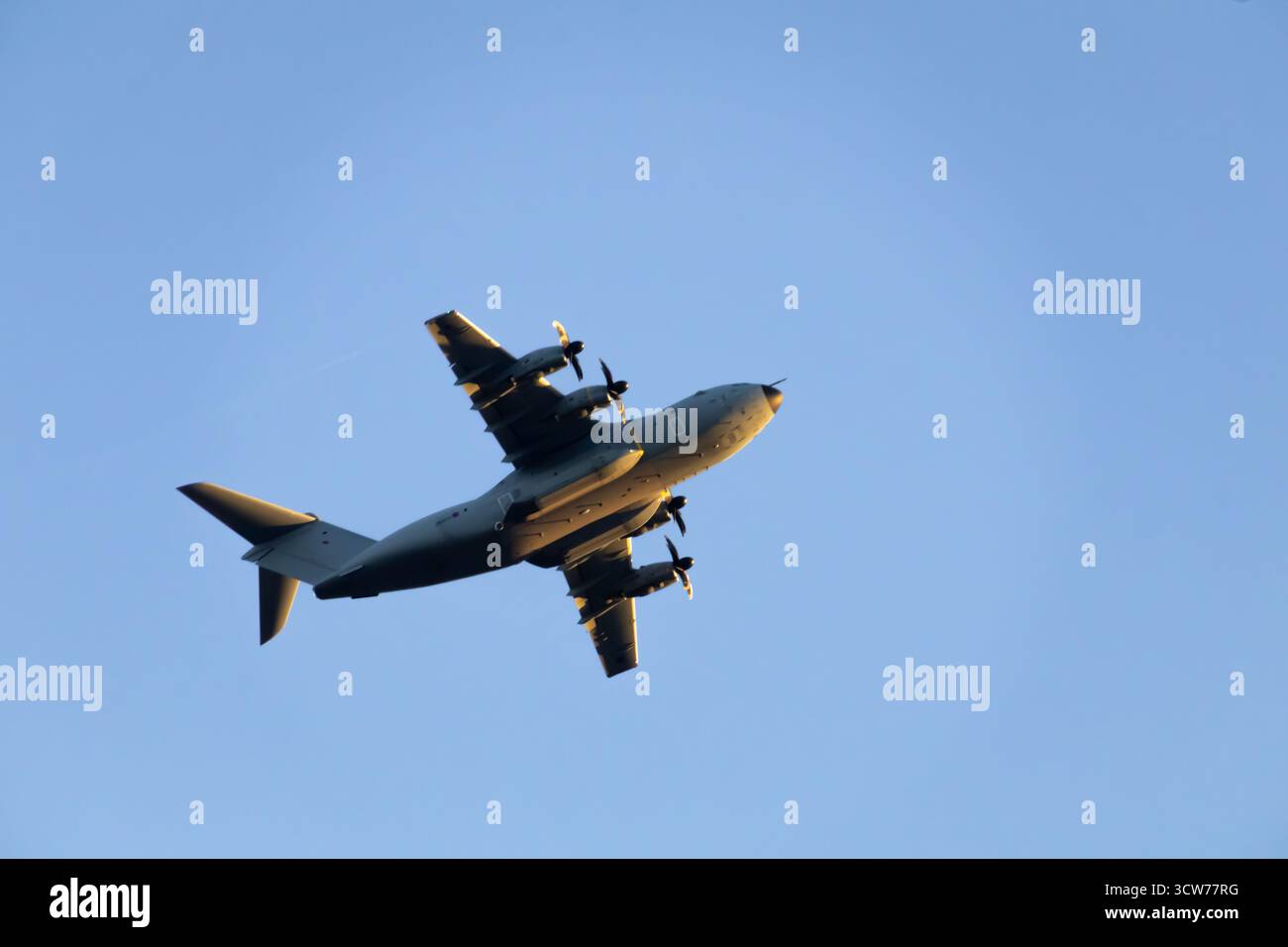 Limassol, Cyprus, 09-30-2025 British RAF Airbus A400M Atlas flyng at ...