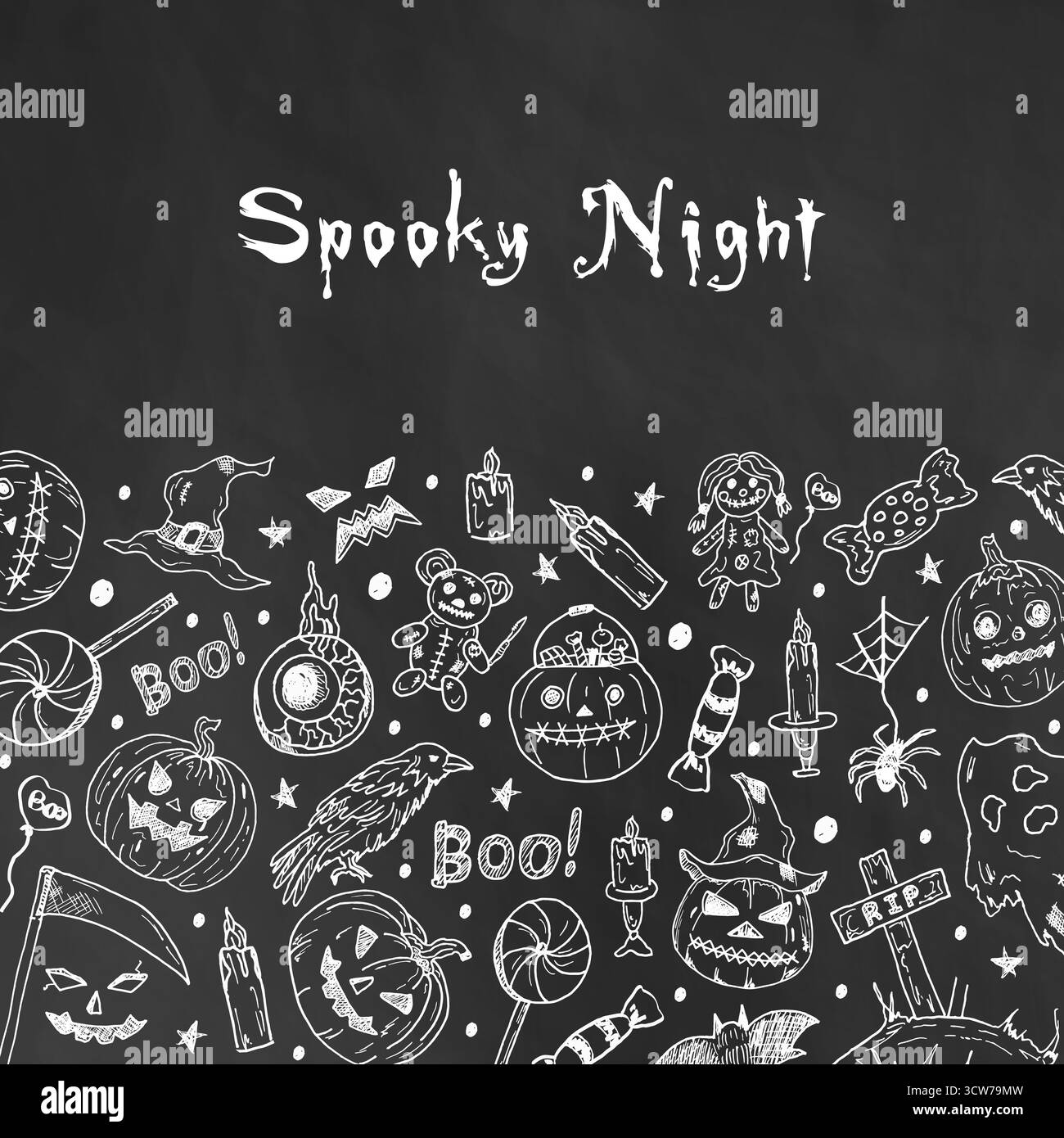 Pumpkin spiders Black and White Stock Photos & Images - Alamy