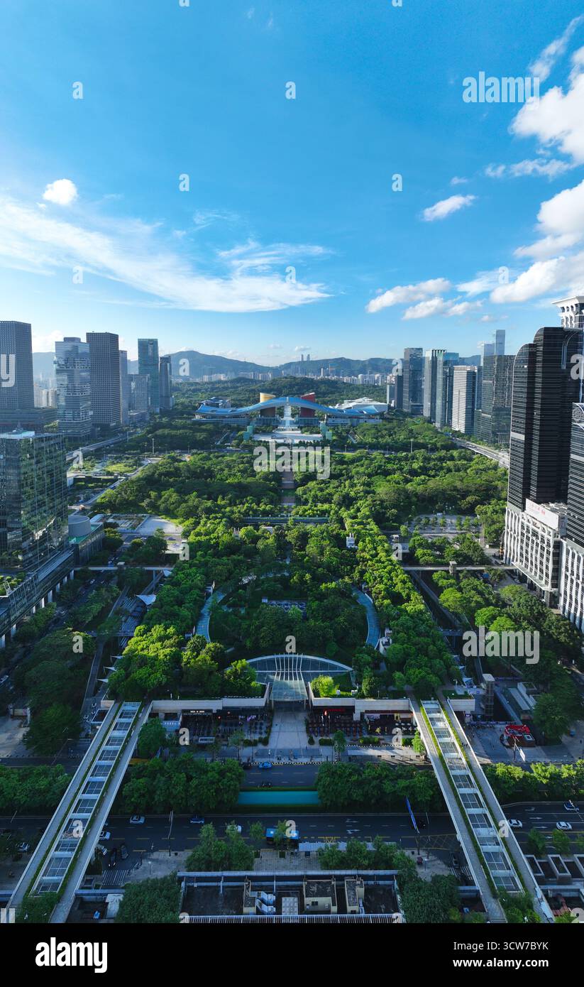 Aerial photography of Shenzhen Futian CBD Convention and Exhibition ...