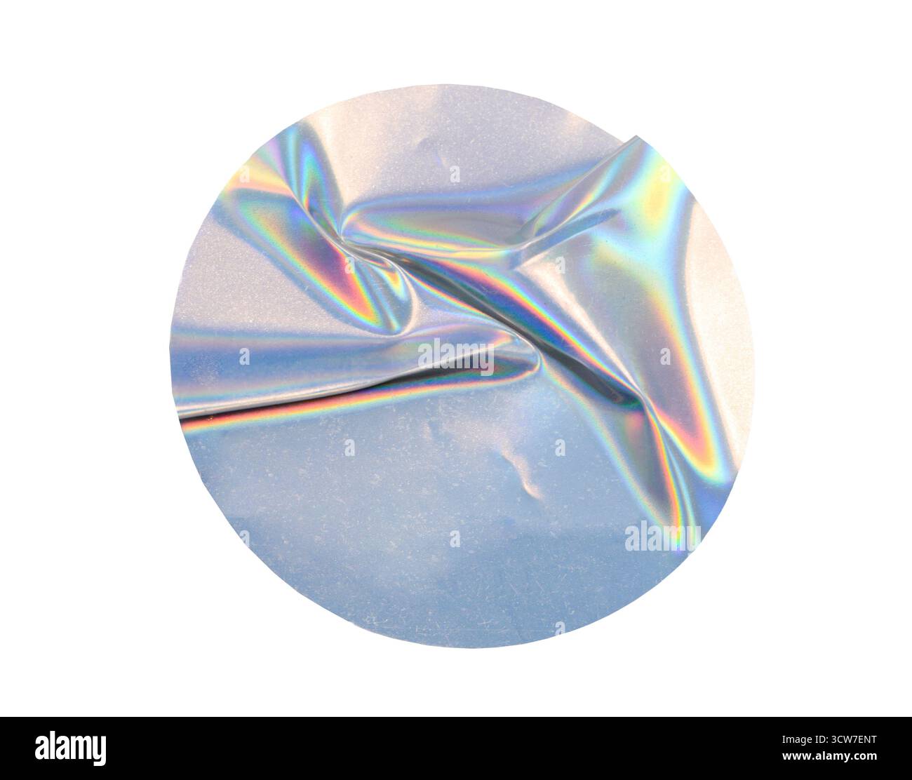 Holographic metallic duct sticker with colorful wavy surface and ...