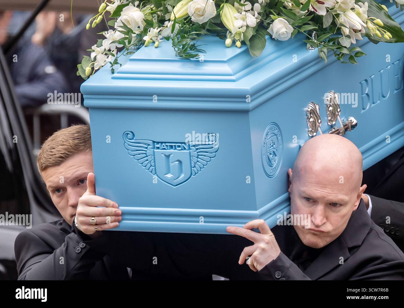 The coffin of Ricky Hatton is carried into Manchester Cathedral, by his ...