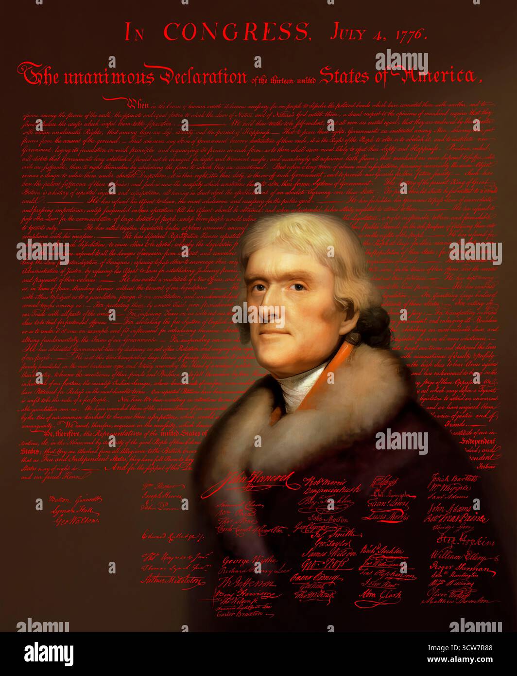 Portrait of Thomas Jefferson, 1743 - 1826, third president of the ...