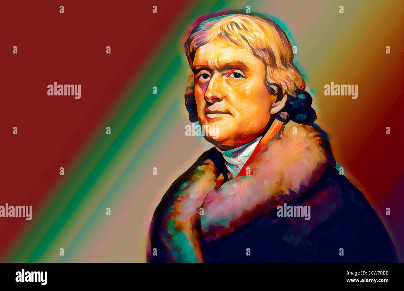 Portrait of Thomas Jefferson, 1743 - 1826, third president of the ...