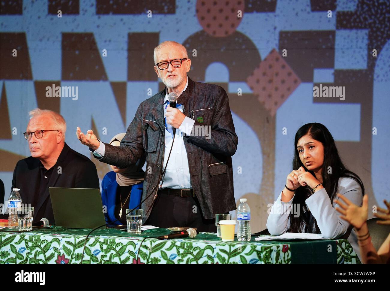 Jeremy Corbyn and Zarah Sultana take part in a discussion on Your Party ...