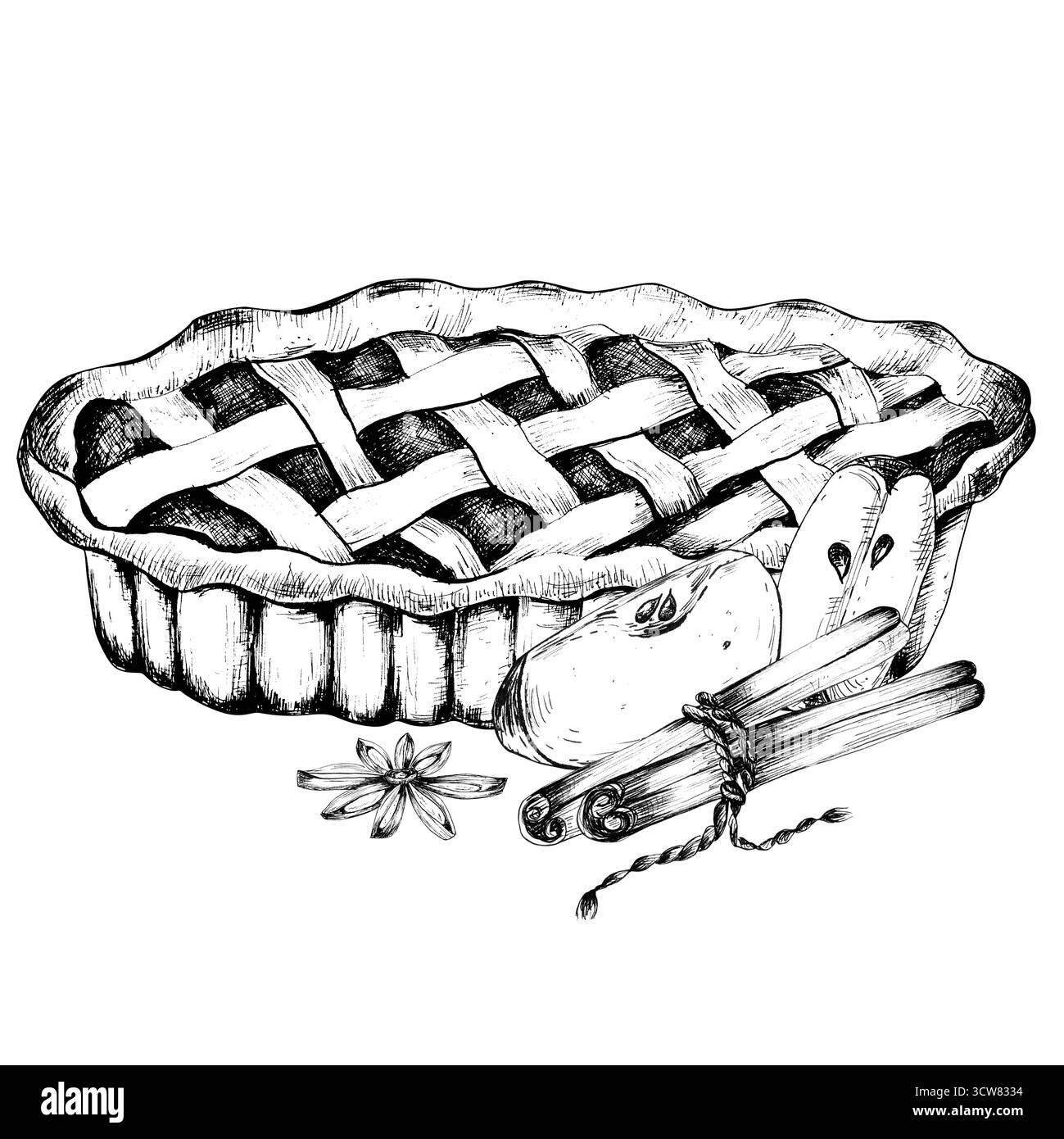 Traditional fall cake Black and White Stock Photos & Images - Alamy