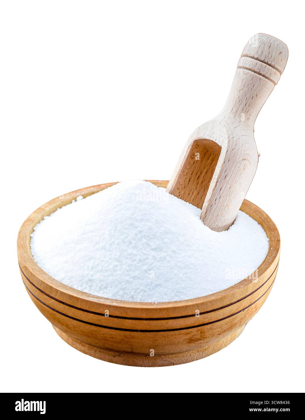 sodium bicarbonate on isolated white background, chemical compound in ...