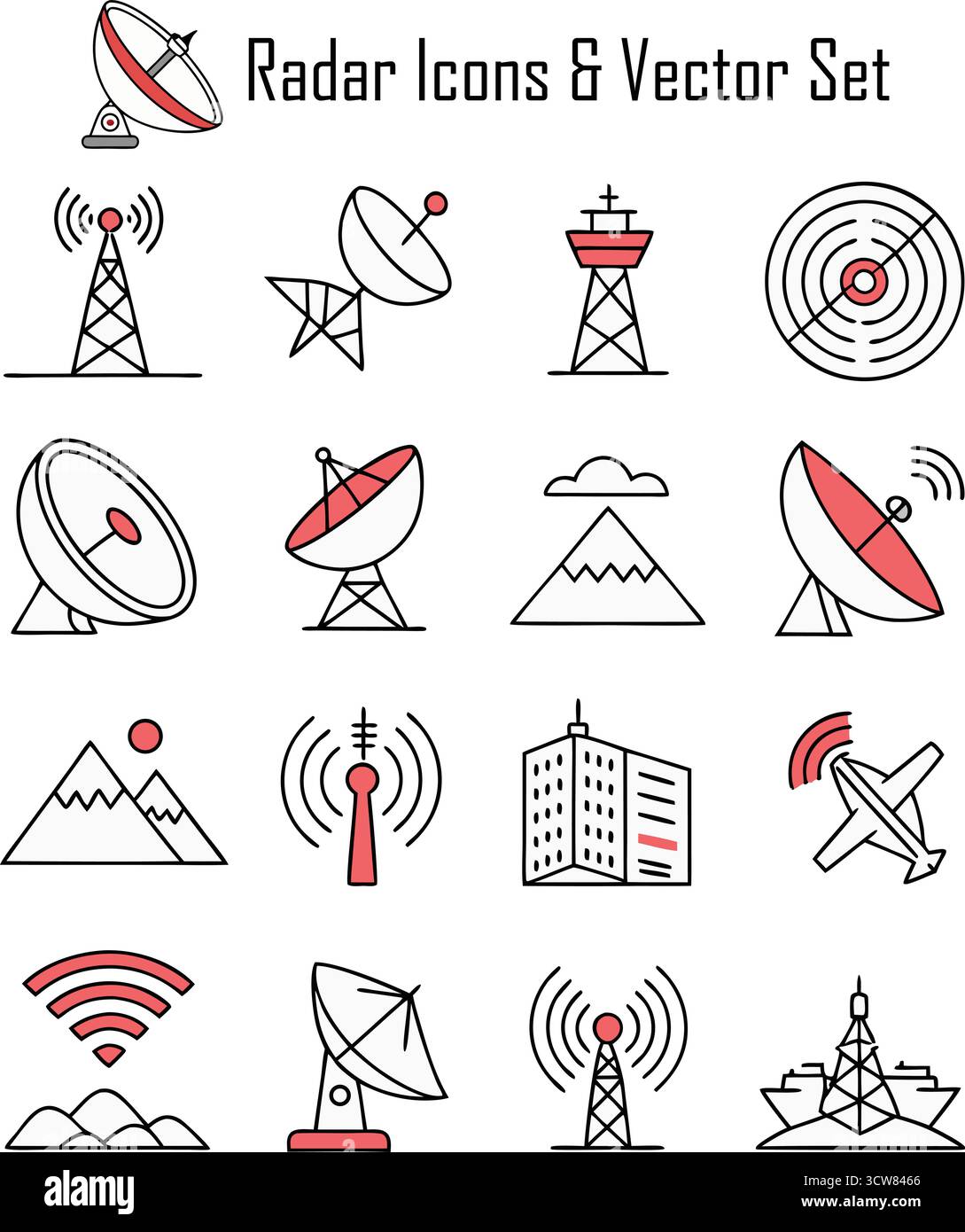 Radar frequency Stock Vector Images - Alamy