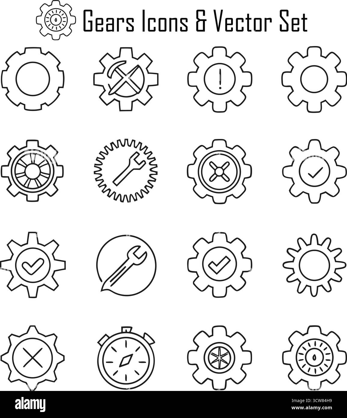 Factory industrial collection icons Cut Out Stock Images & Pictures - Alamy