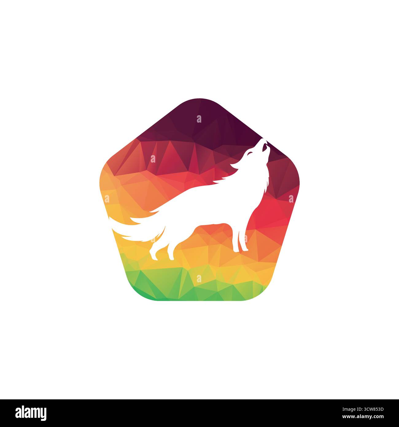 wolf logo design barking logo of wolf Stock Vector Image & Art - Alamy