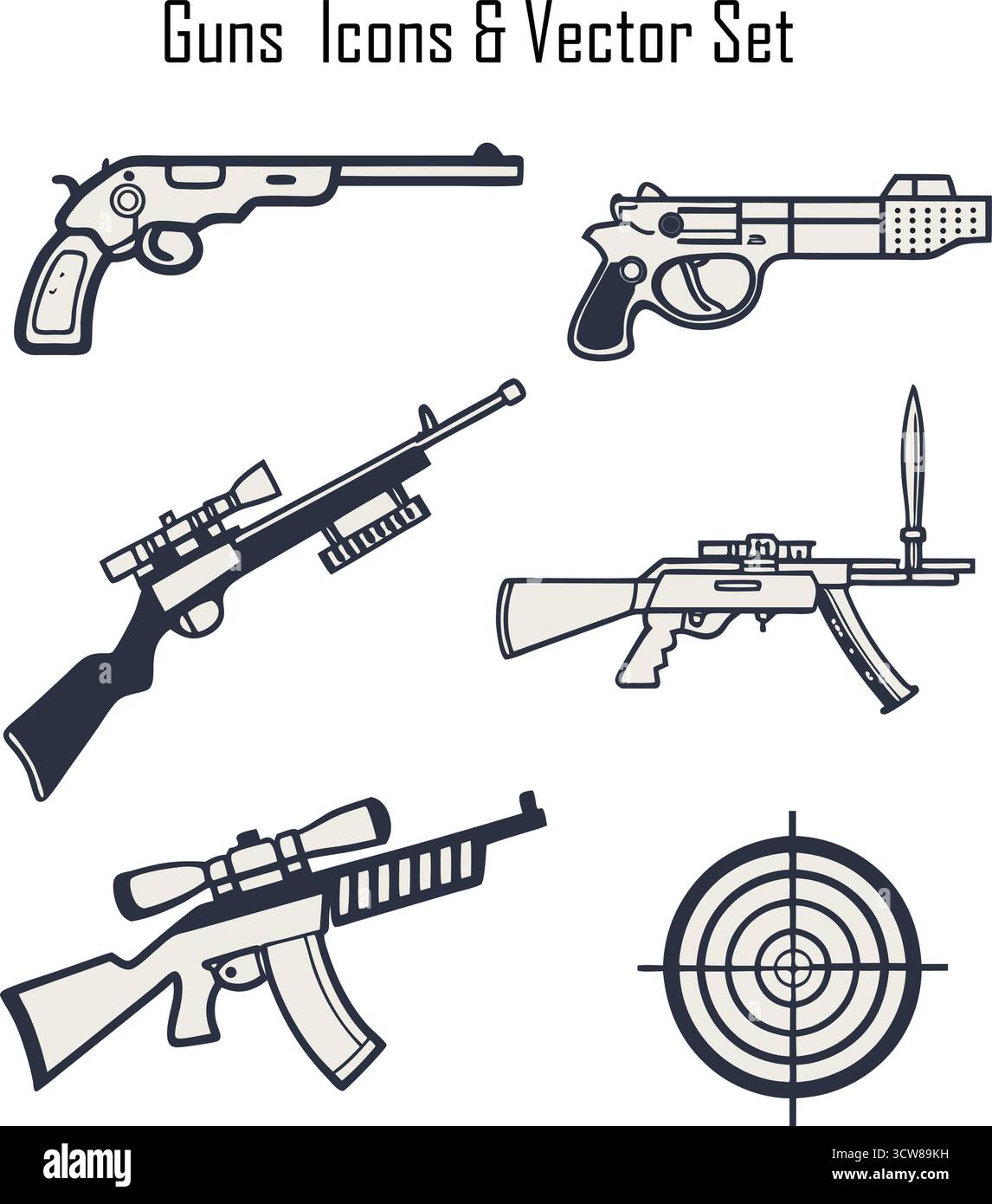 Military gun system Stock Vector Images - Alamy