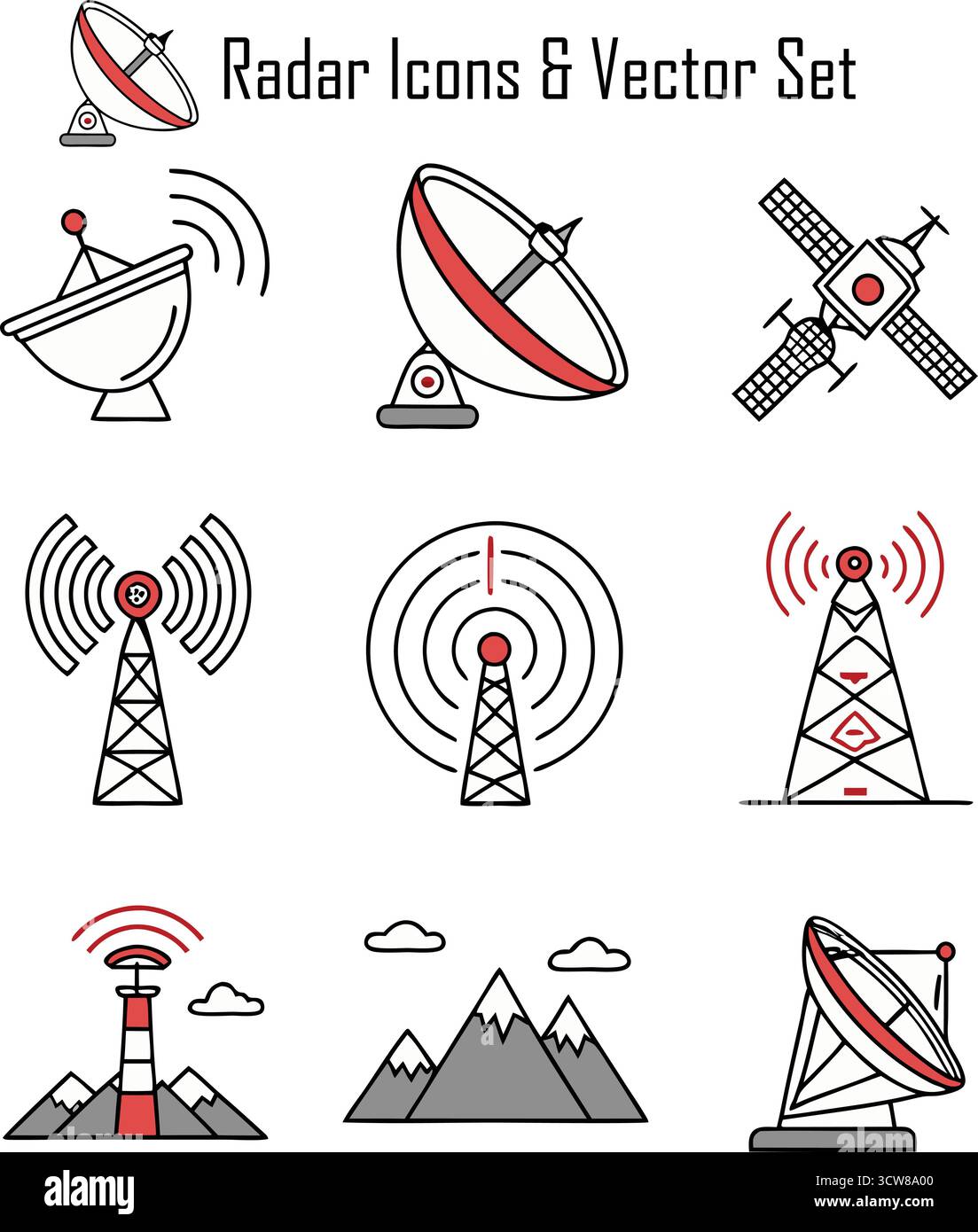 Satellite collection Cut Out Stock Images & Pictures - Alamy