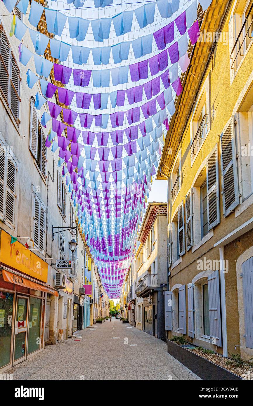 Architecture of the historic center of the city of Montelimar in the ...