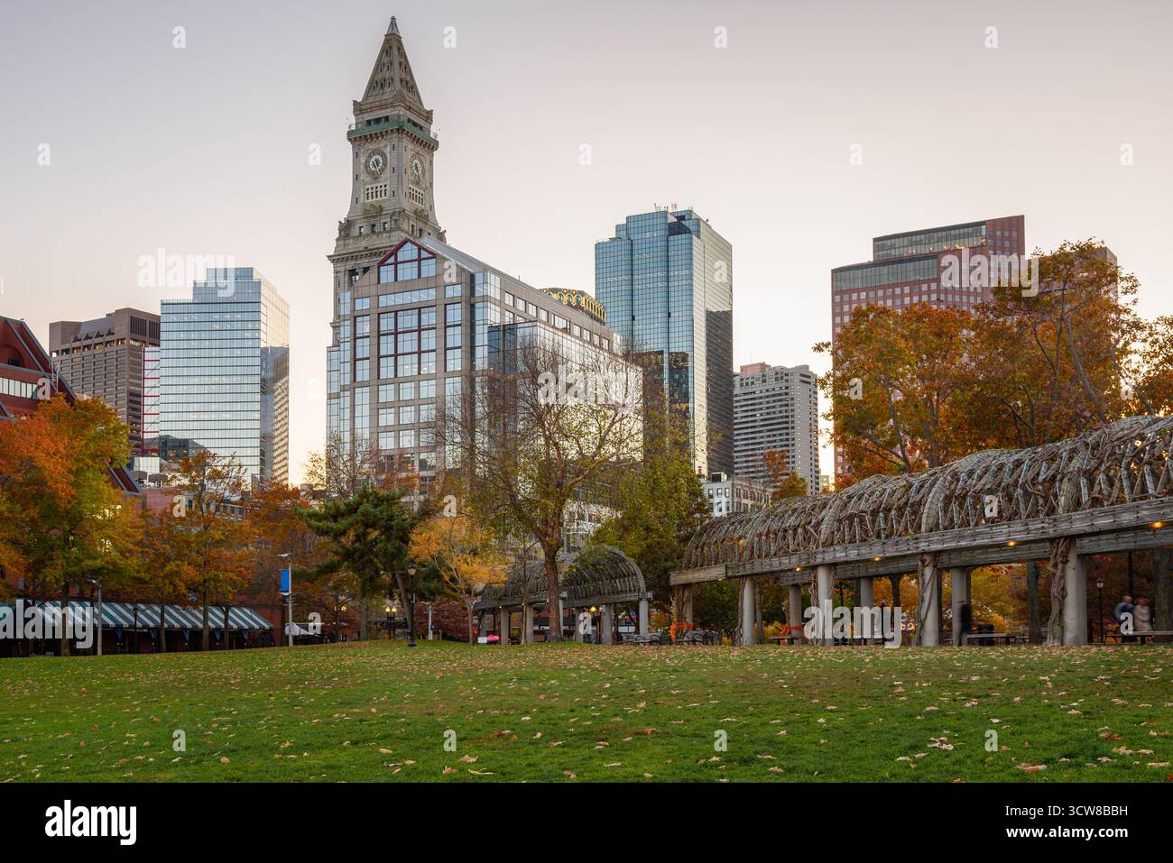 Boston skyline dusk from hi-res stock photography and images - Alamy