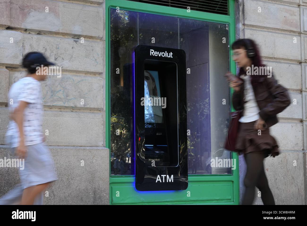 A Revolut ATM, on October 10, 2025, in Barcelona, Catalonia (Spain ...