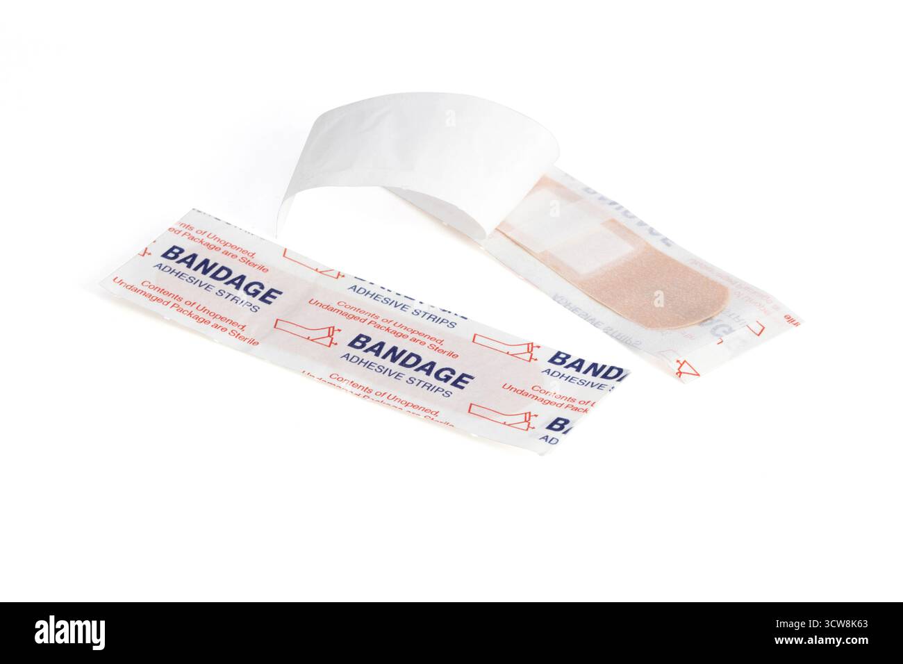 Different adhesive bandage strips on a light background Stock Photo - Alamy