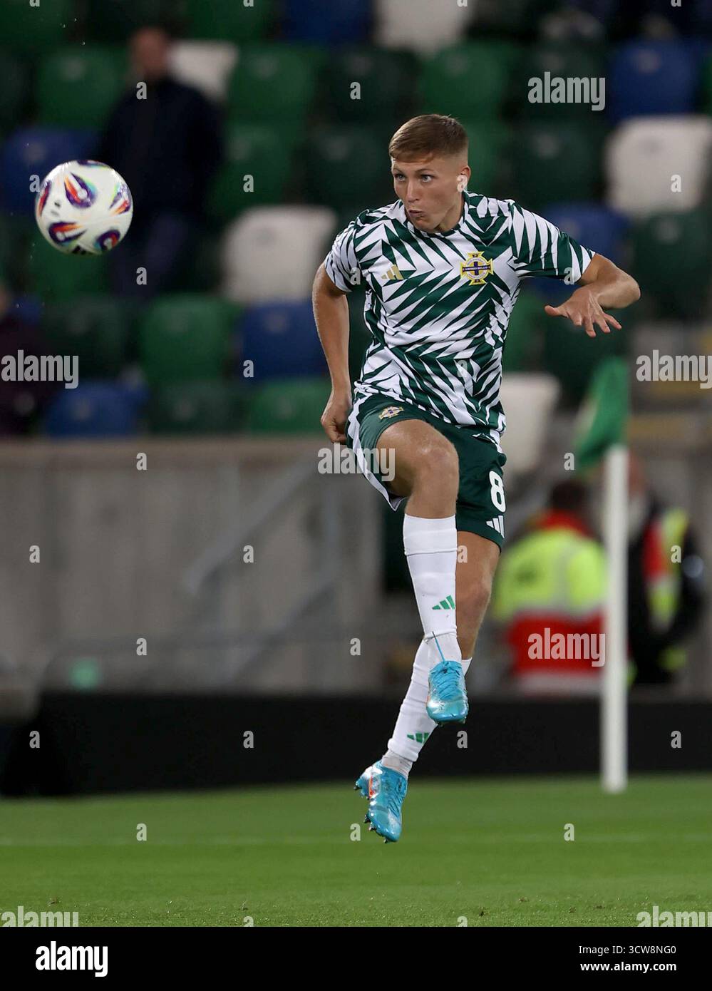 Northern Ireland's Callum Marshall warming up before the FIFA World Cup ...