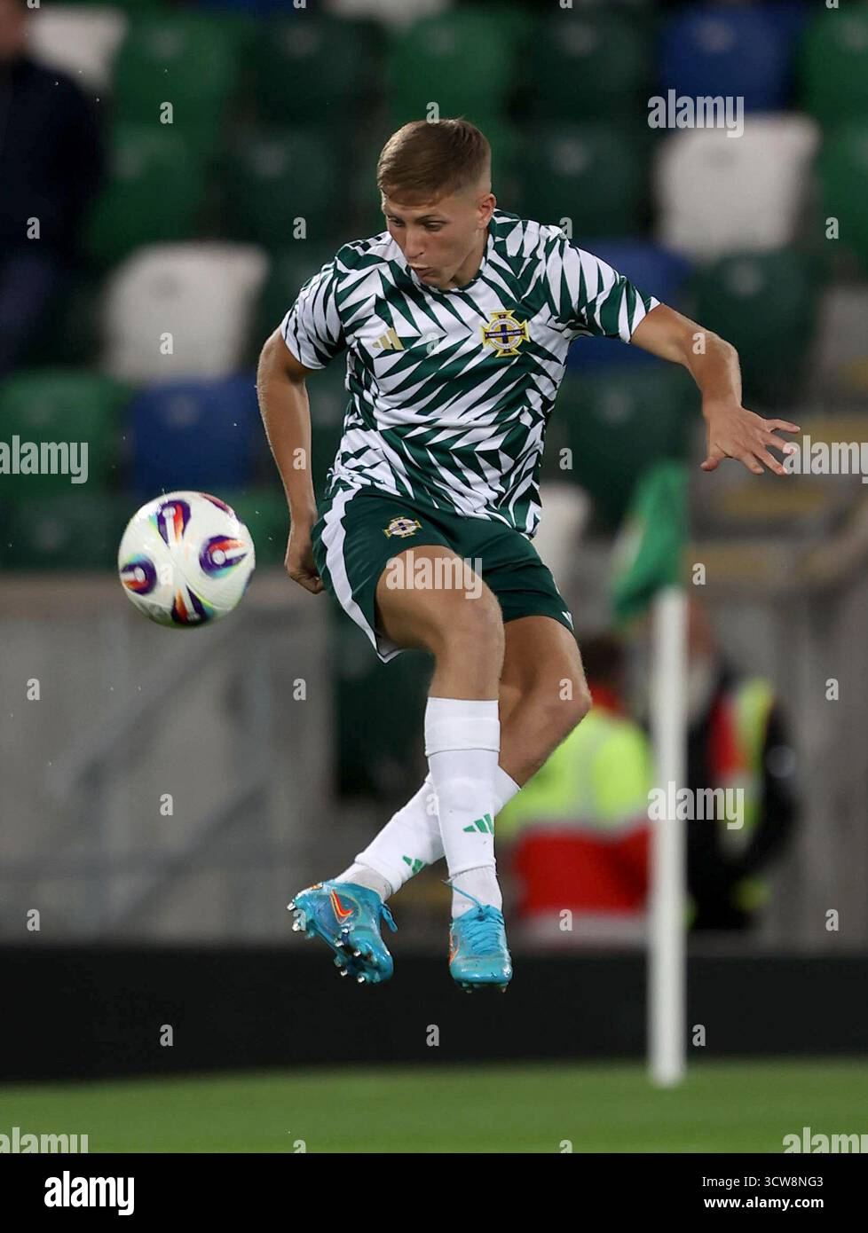 Northern Ireland's Callum Marshall warming up before the FIFA World Cup ...