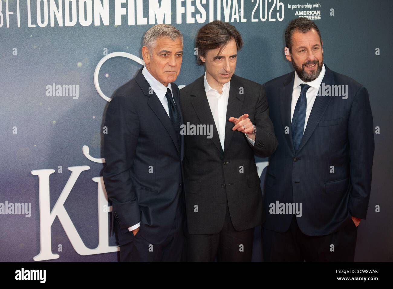 London, UK. 10 Oct, 2025. Pictured: (L-R) - George Clooney, Noah ...