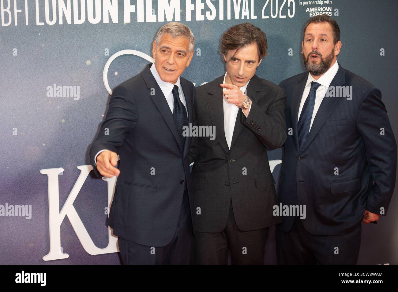 London, UK. 10 Oct, 2025. Pictured: (L-R) - George Clooney, Noah ...