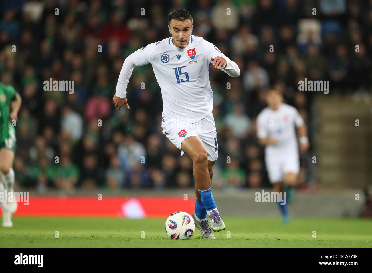 Slovakia's David Strelec in action during a World Cup 2026 group A ...