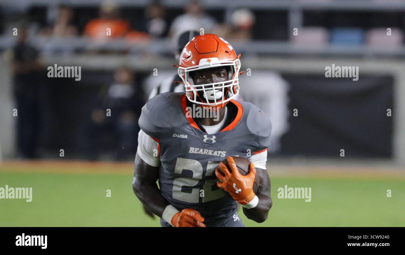 Sam Houston running back Alton McCaskill during an NCAA football game ...