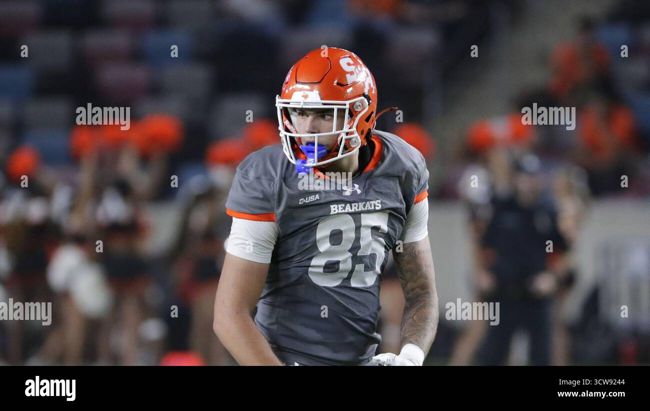Sam Houston tight end Dylan Burk during an NCAA football game against Jacksonville State on ...
