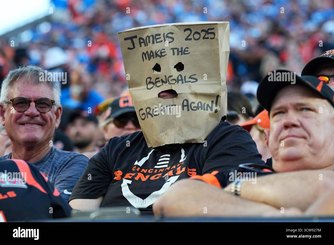 Cincinnati Bengals fans look on during an NFL football game against the ...