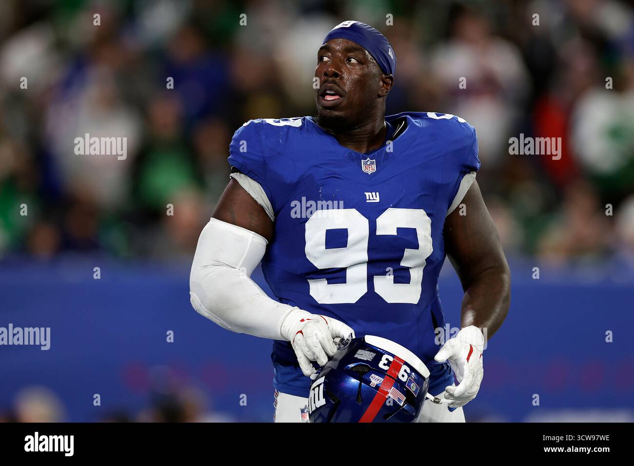New York Giants defensive tackle Rakeem Nunez-Roches (93) reacts during ...
