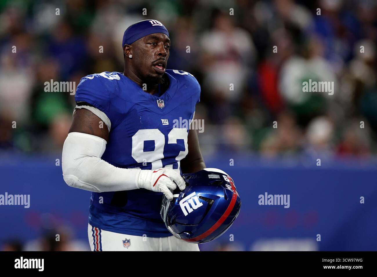 New York Giants defensive tackle Rakeem Nunez-Roches (93) reacts during ...