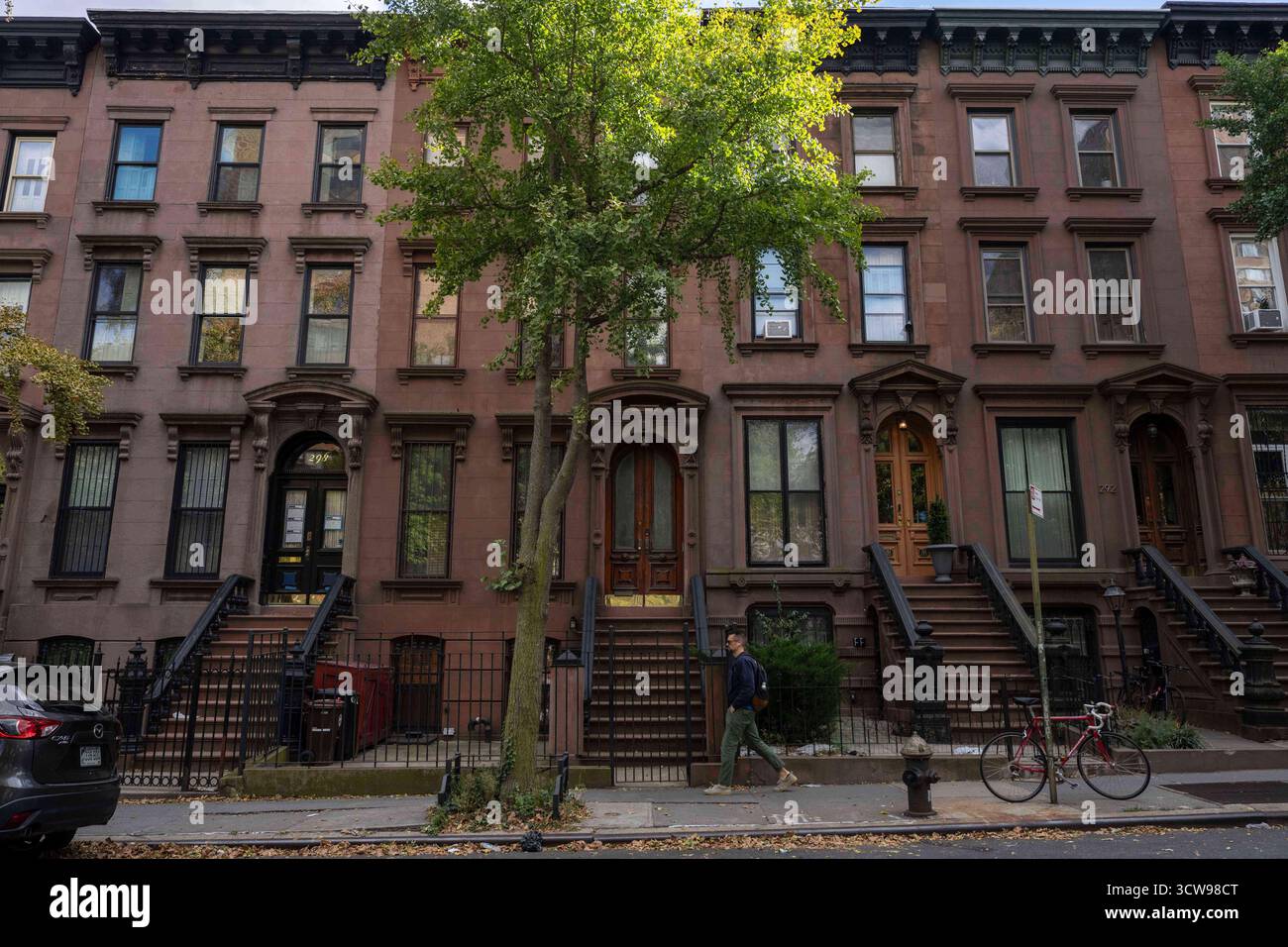 A person walks past the house of New York attorney general Letitia ...