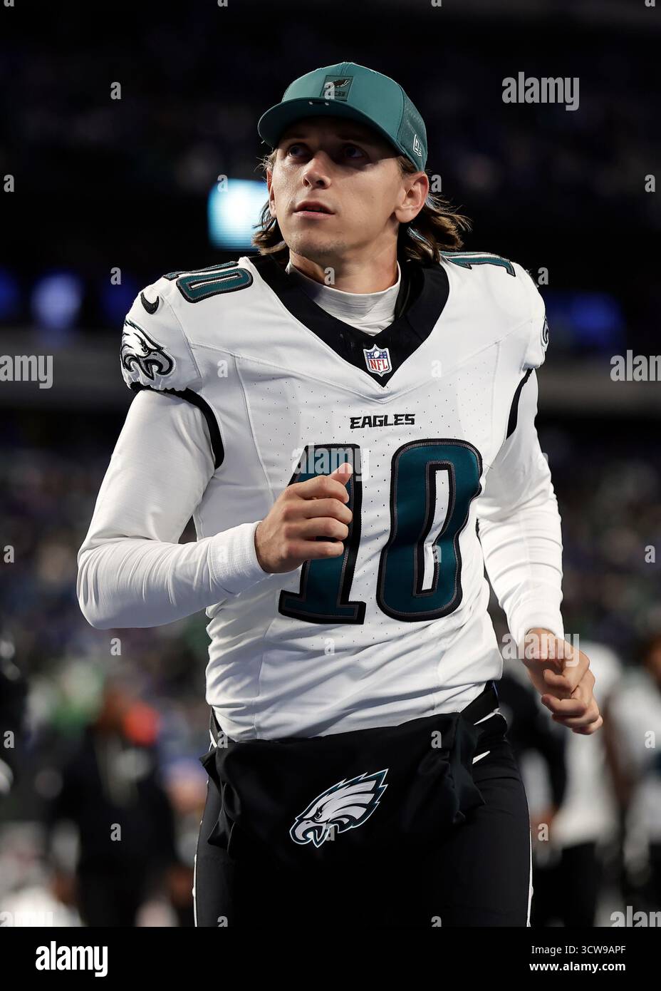 Philadelphia Eagles punter Braden Mann (10) runs off the field during ...