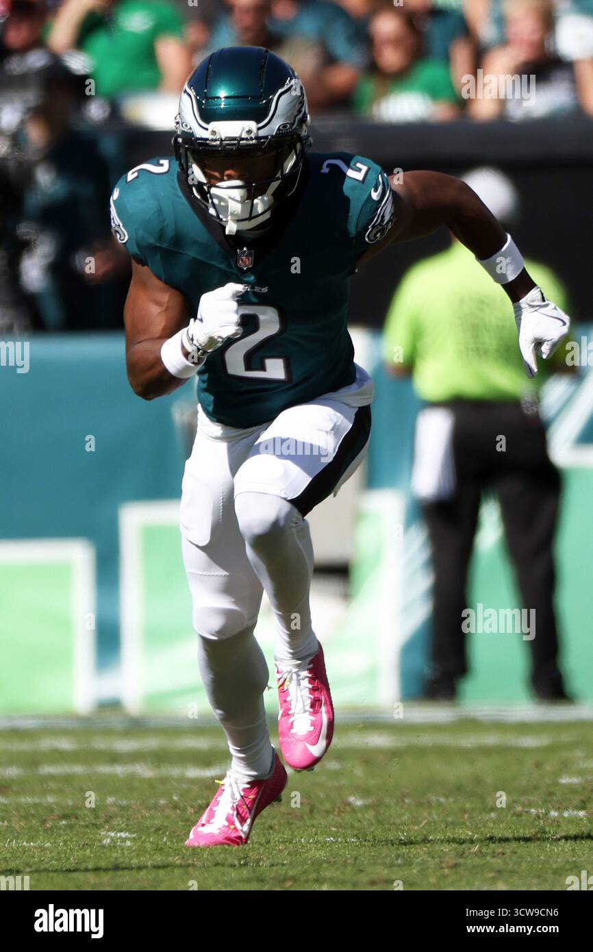 Philadelphia Eagles wide receiver Jahan Dotson (2) runs a route during ...