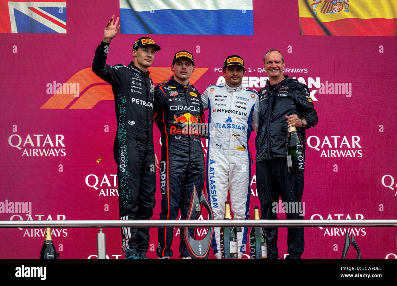 Baku, Azerbaijan - September 21: Podium of the 2025 Formula 1 ...