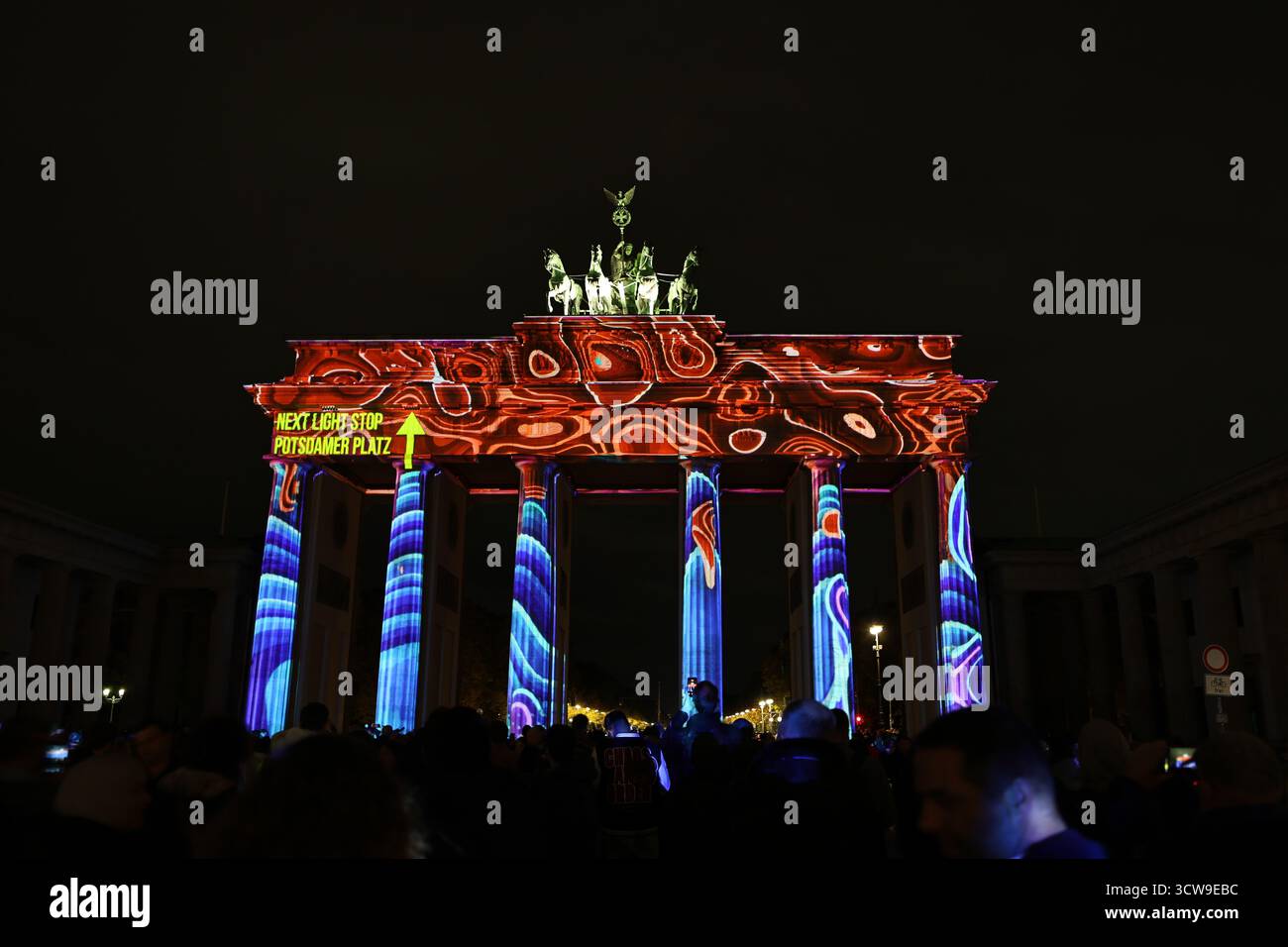 10/09/2025, Berlin, Germany.Illumination at the Brandenburger Tor. The ...