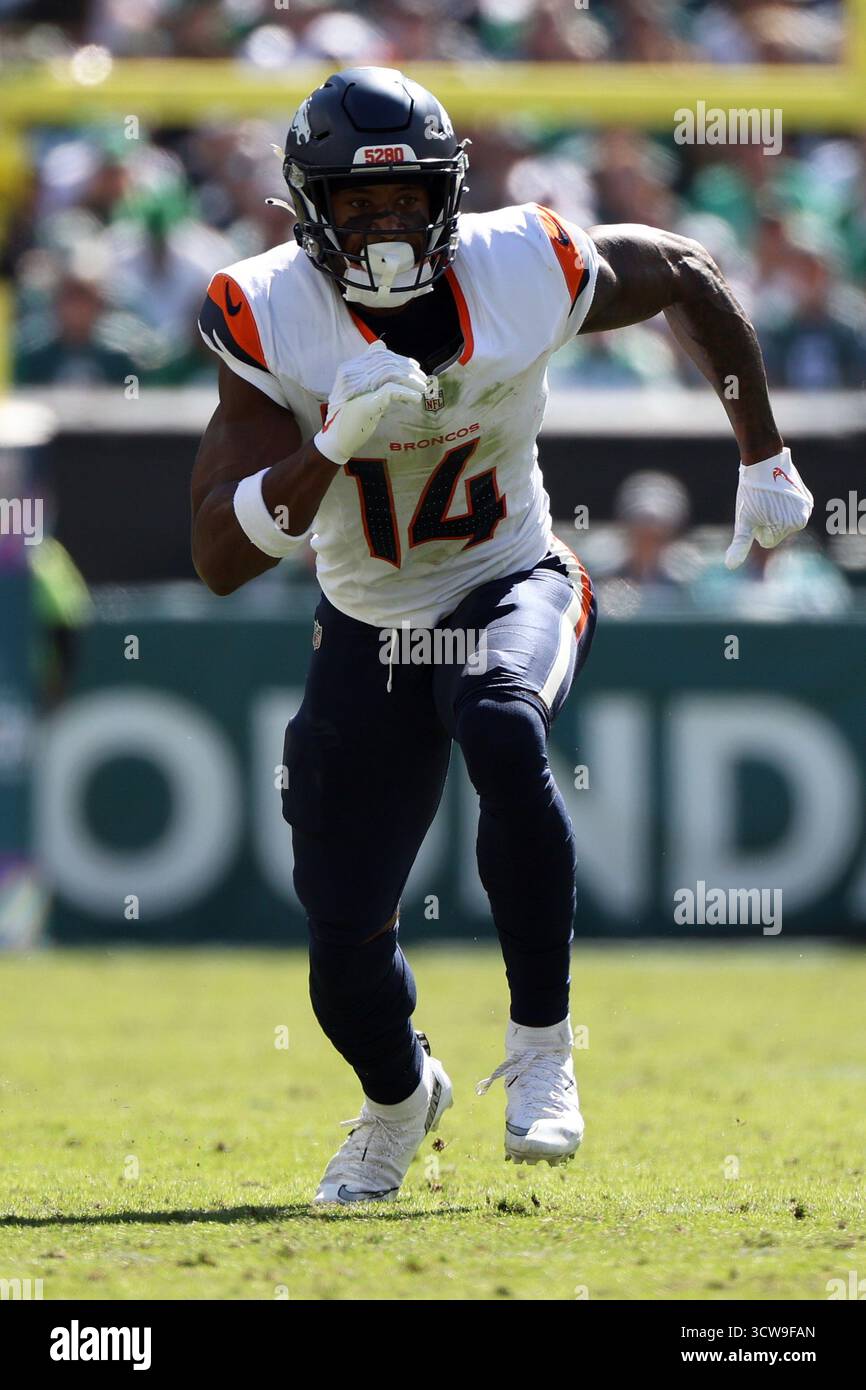 Denver Broncos wide receiver Courtland Sutton (14) runs a route during ...