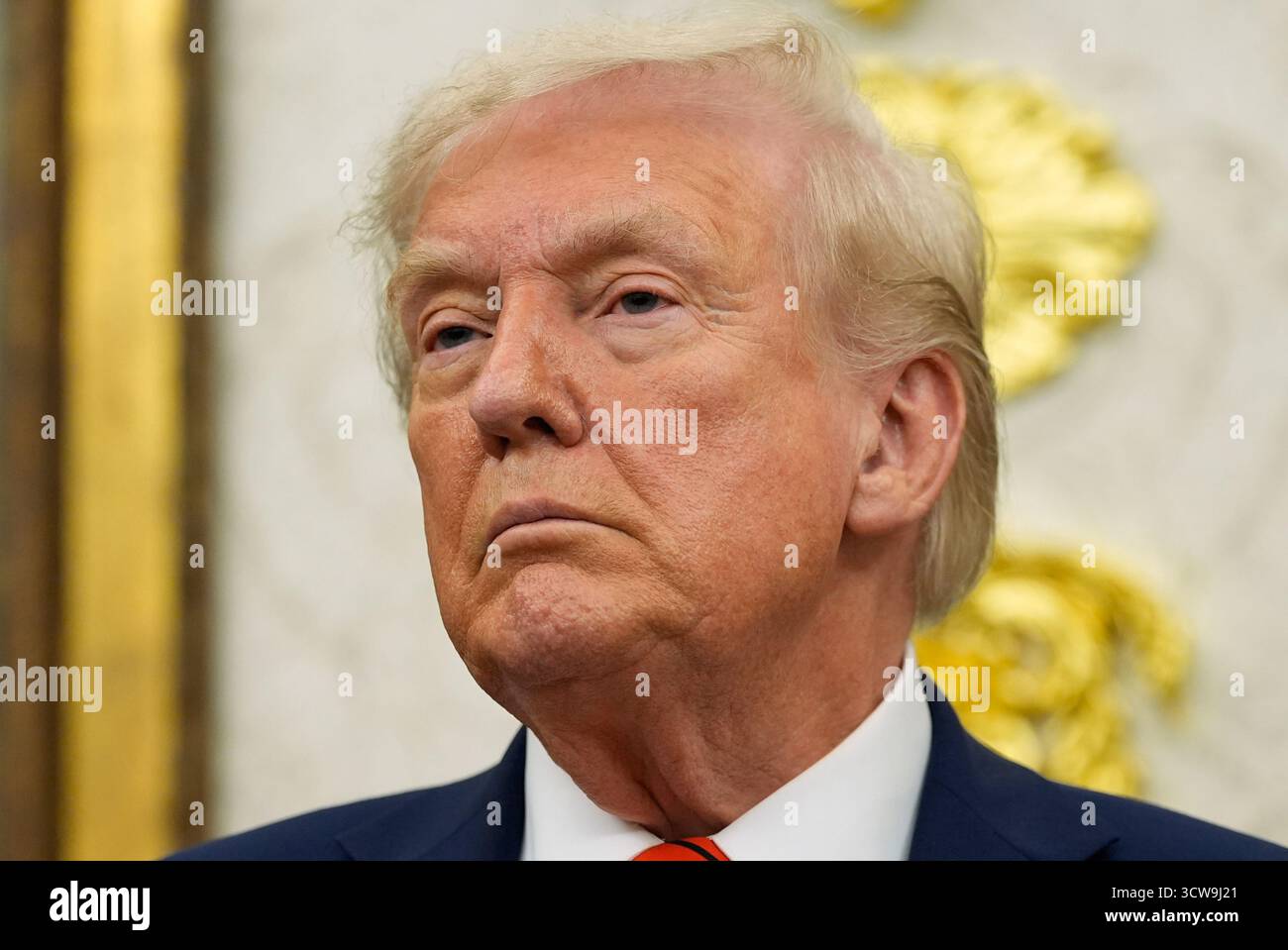 President Donald Trump listens as Health and Human Services Secretary ...
