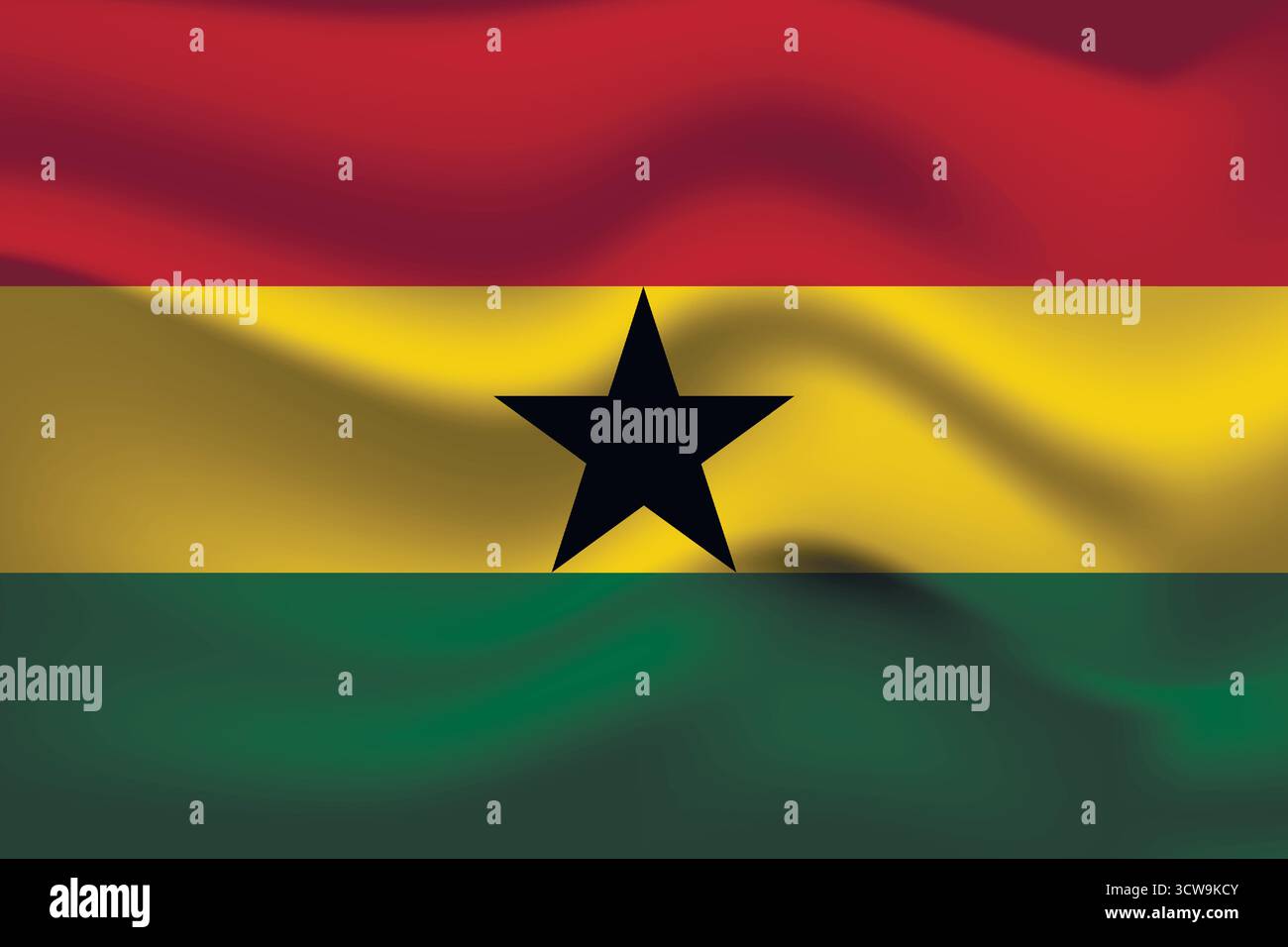 Flag of Ghana. Ghanaian national symbol in official colors. Template ...