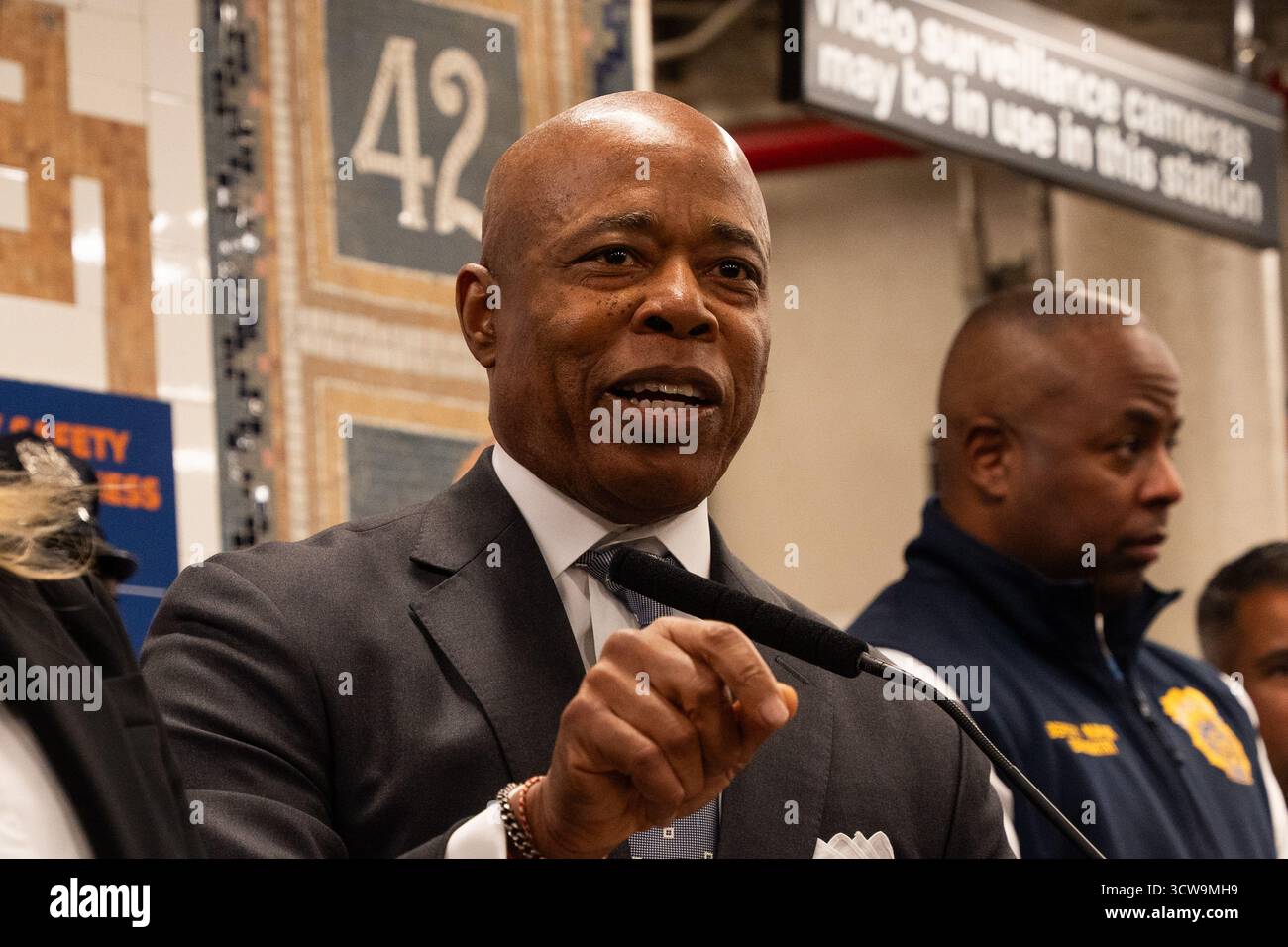 Manhattan, USA. 10th Oct, 2025. New York City mayor Eric Adams and ...