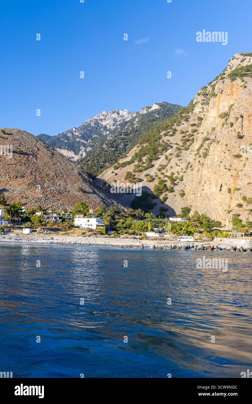 Crete, Greece - October 18, 2024: Scenic view of the coastal village ...