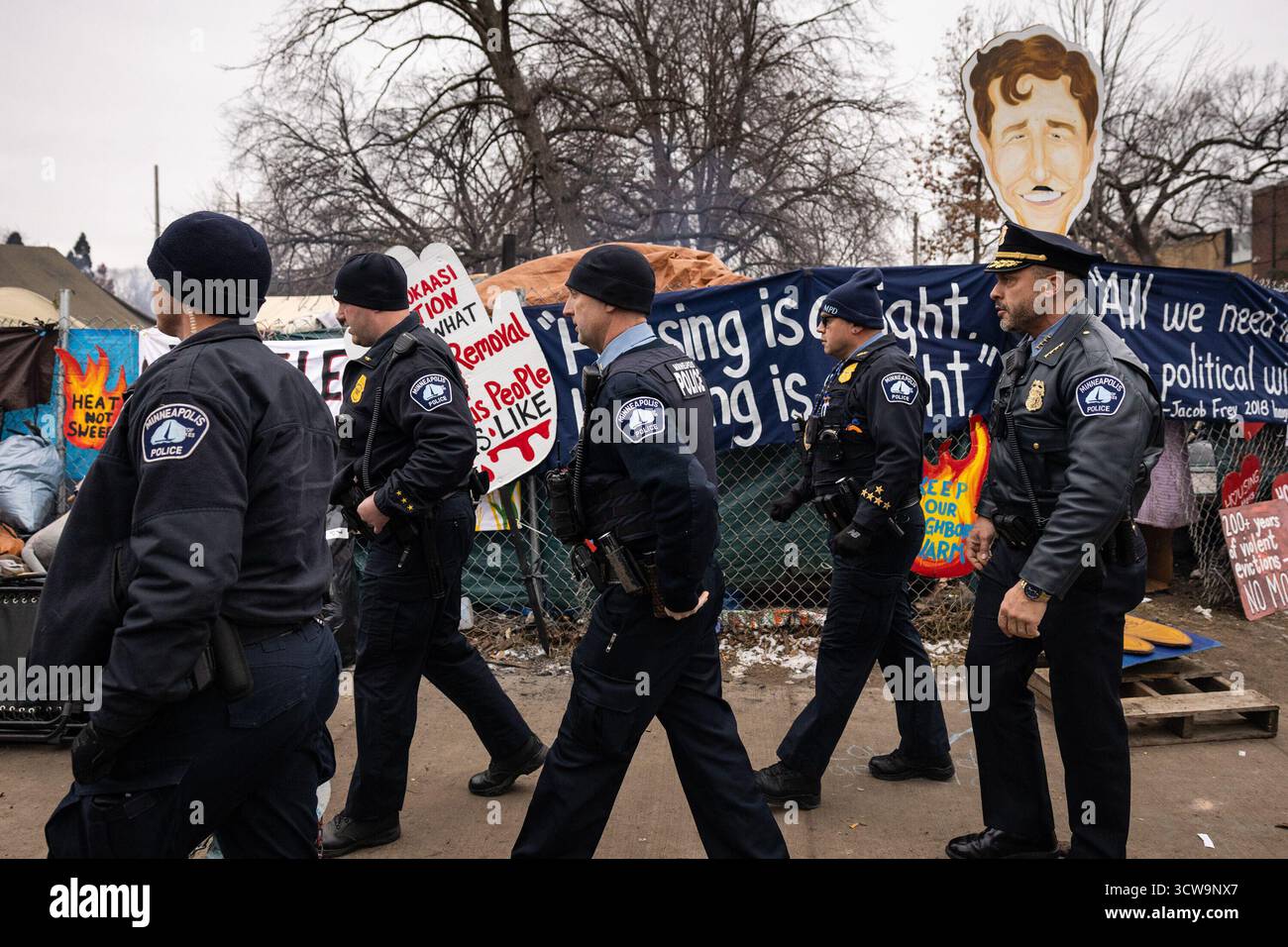 Minneapolis Police Chief Brian Ohara Right And Other Officers