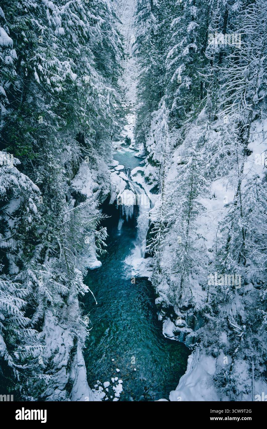 Water flows through icicles frozen hi-res stock photography and images ...