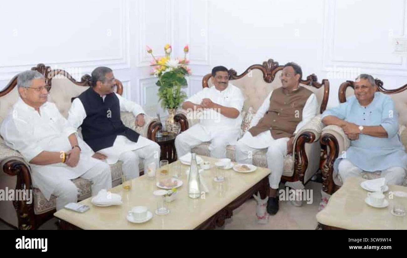 PATNA, INDIA - OCTOBER 10: Bihar BJP Election Incharge Dharmendra ...