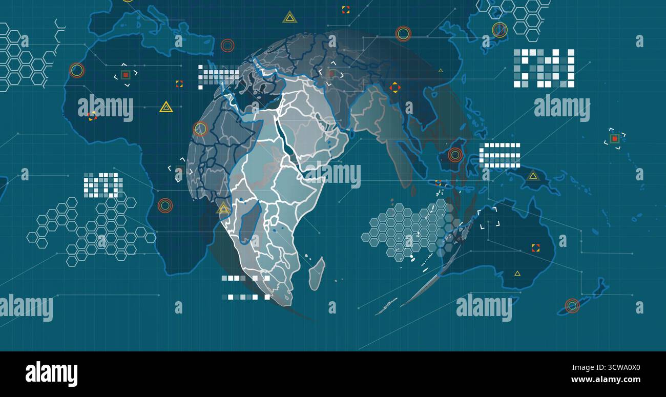 Displaying stylized europe map hi-res stock photography and images - Alamy