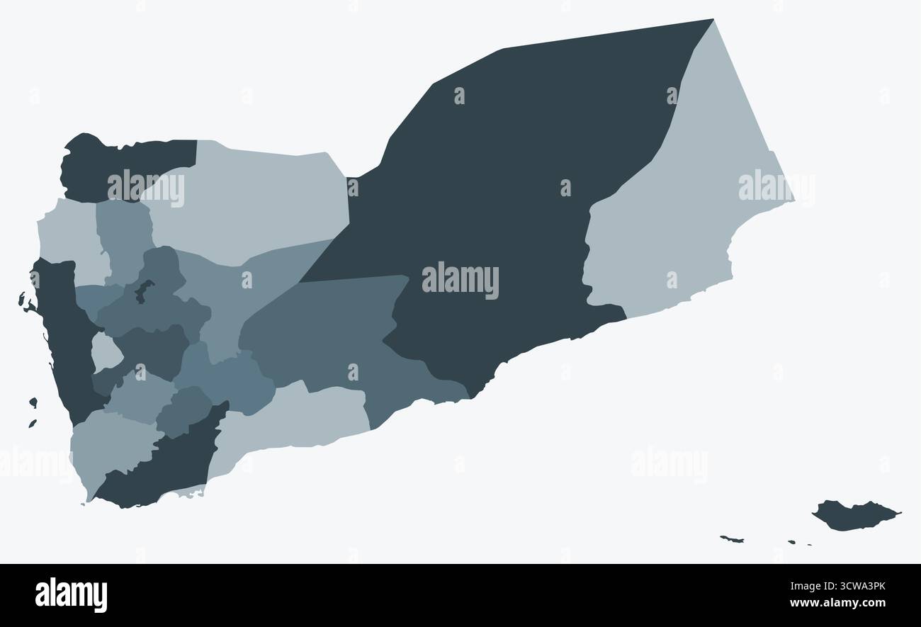 Yemen administrative map isolated Stock Vector Images - Alamy