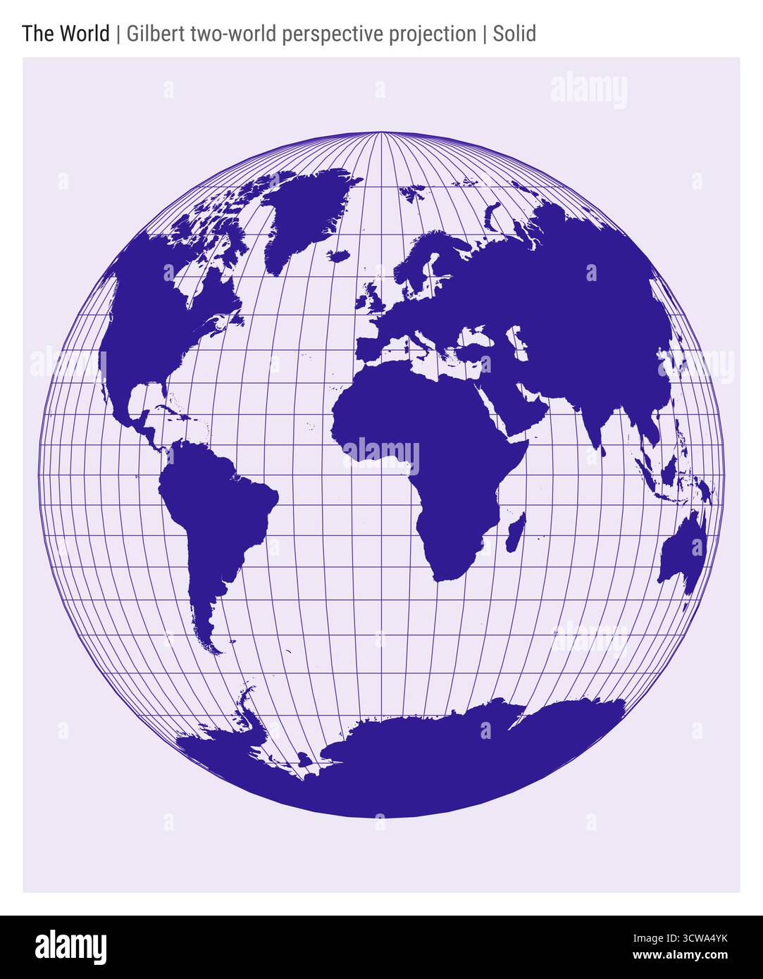Gilbert two world projection Stock Vector Images - Alamy