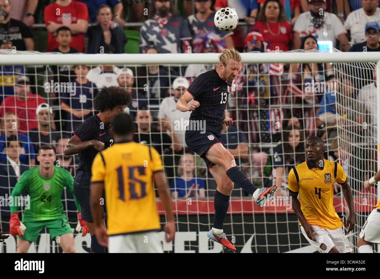 United States defender Tim Ream (13) blocks a shot on goal during the ...