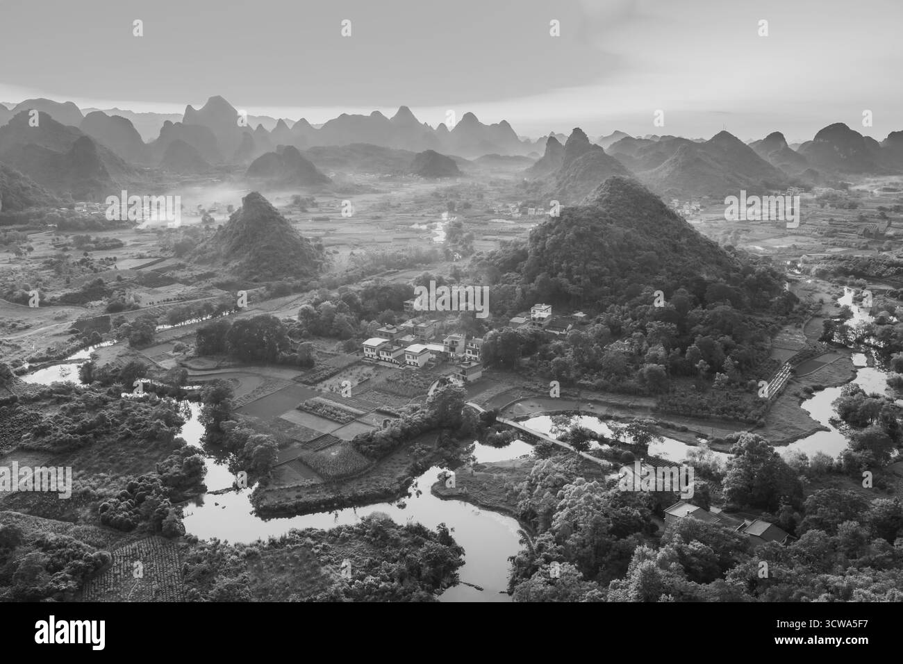 Karst landform Black and White Stock Photos & Images - Alamy