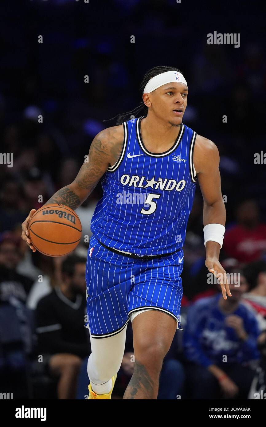 Orlando Magic's Paolo Banchero plays during a preseason NBA basketball ...
